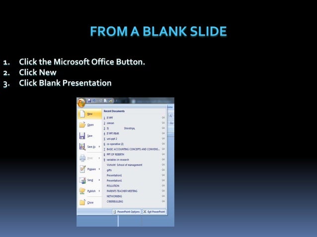 Microsoft Power Point 2007 (Basics) | PPTX