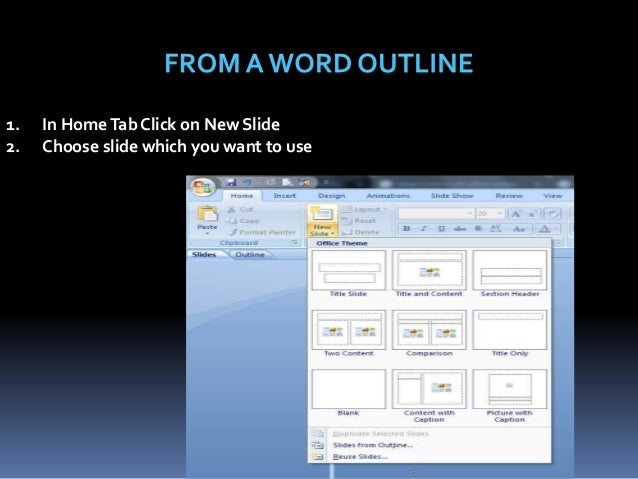 Microsoft Power Point 2007 (Basics)