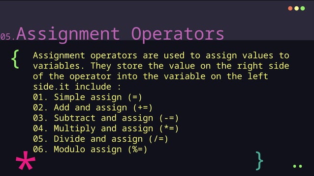 OPERATORS UNDER C++ POWER POINT PRESENTATION | PPT | Free Download