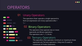 OPERATORS UNDER C++ POWER POINT PRESENTATION | PPT | Free Download