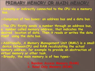 IT ppt (computer memory and its types in detail) | PPTX