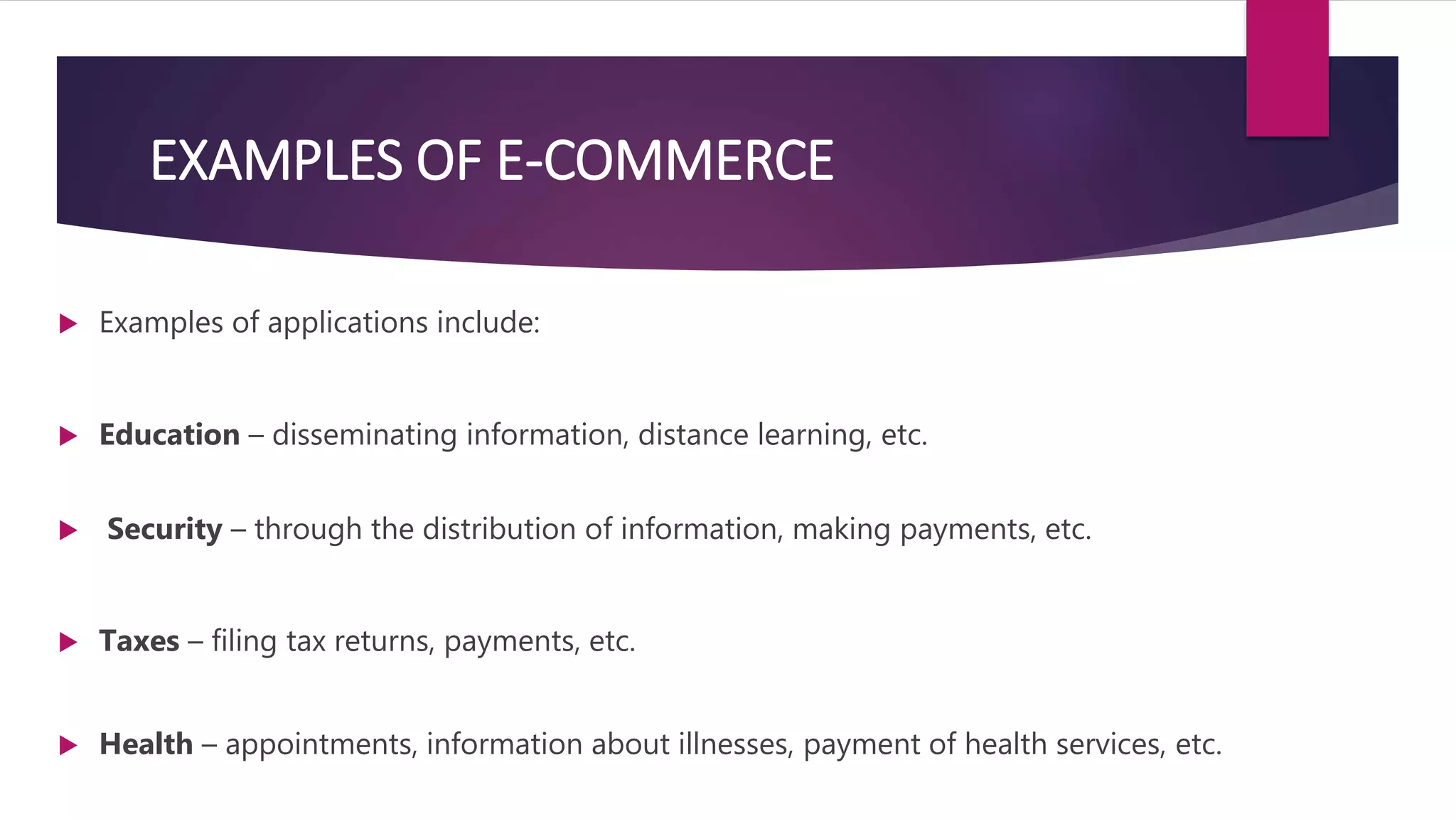 TYPES OF E-COMMERCE | PPTX