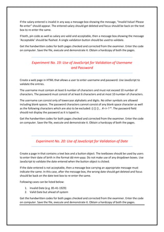 HSc Information Technology Practical List | PDF