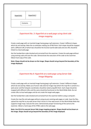HSc Information Technology Practical List | PDF