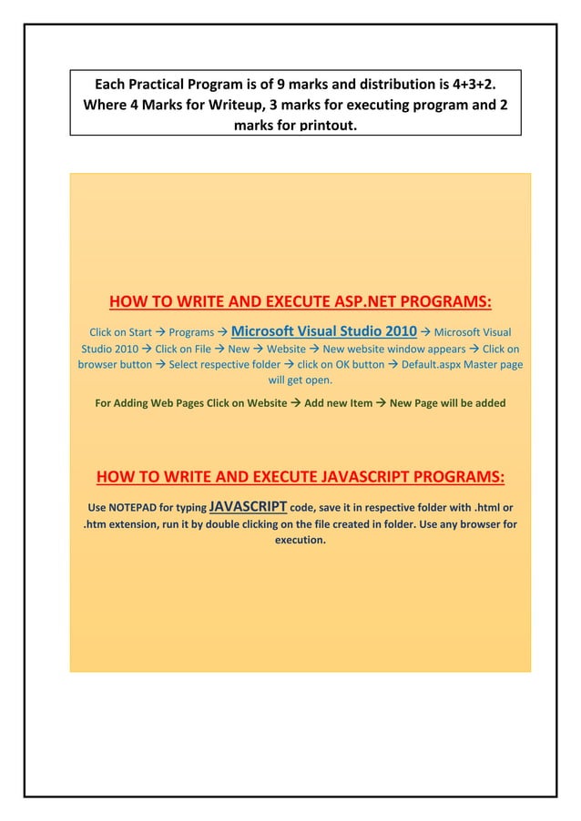 HSc Information Technology Practical List | PDF