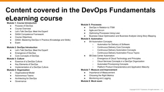 ITpreneurs DASA dev ops elearning - get devops certified now! | PPT