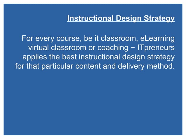 ITpreneurs Effective Learning Solutions | PPT