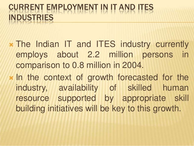 a brief introduction IN IT & ITES INDUSTRIES IN INDIA.