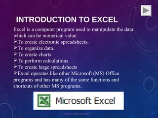 MS EXCEL | PPT