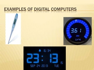Examples Of Digital Computer