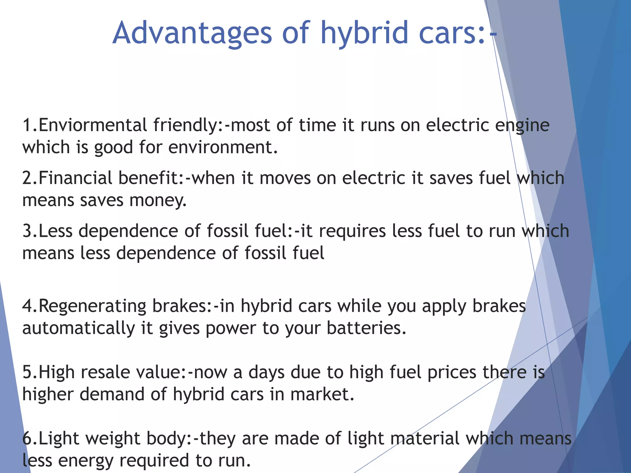 Hybrid Cars | PPTX