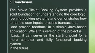 Movie Ticket Booking System Industrial Training | PPT