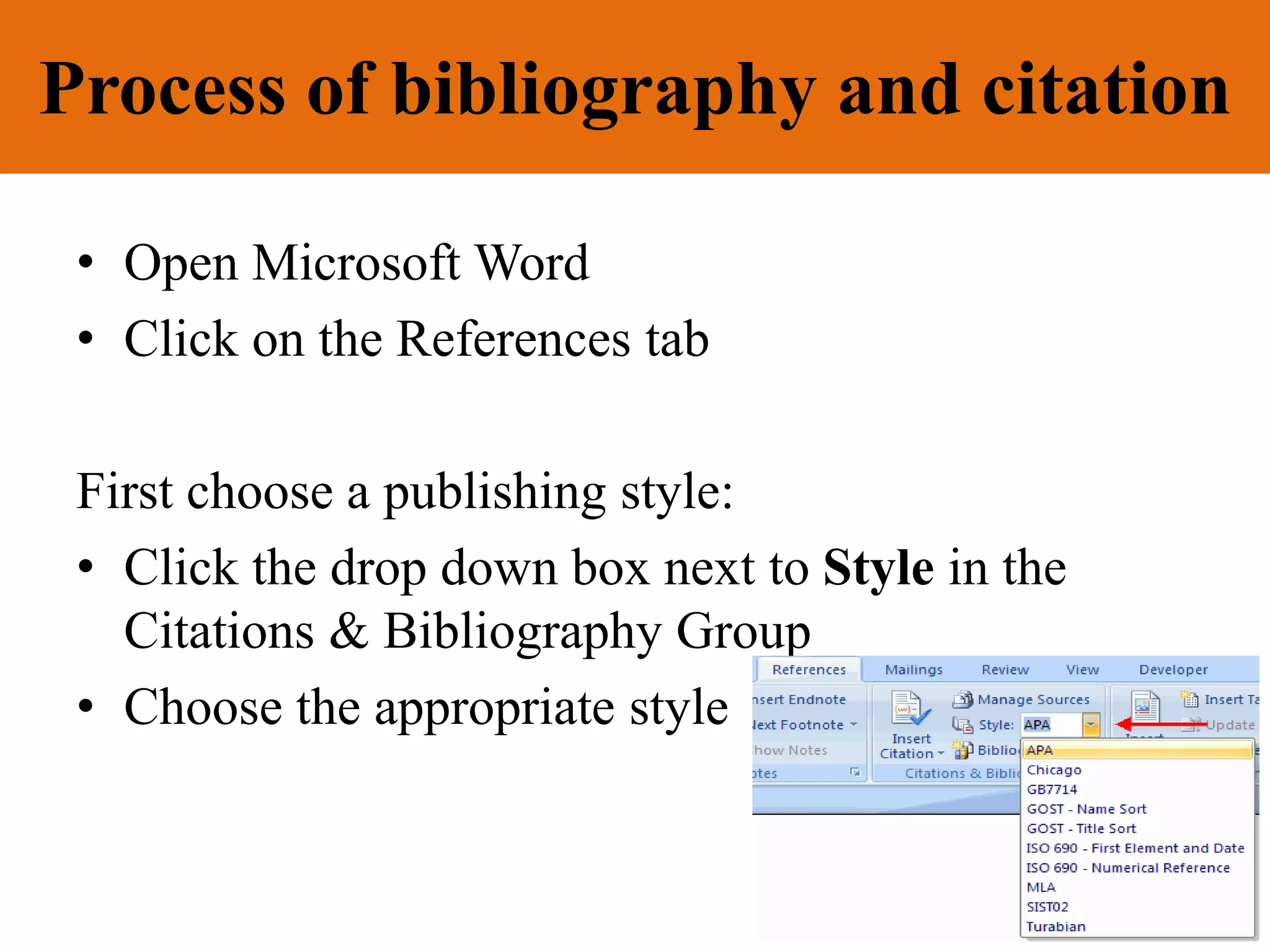 BIBLIOGRAPHY AND CITATIONS IN MICROSOFT WORD | PPTX