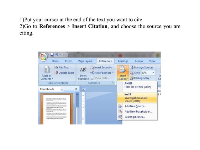 BIBLIOGRAPHY AND CITATIONS IN MICROSOFT WORD | PPTX