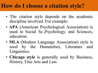 BIBLIOGRAPHY AND CITATIONS IN MICROSOFT WORD | PPTX