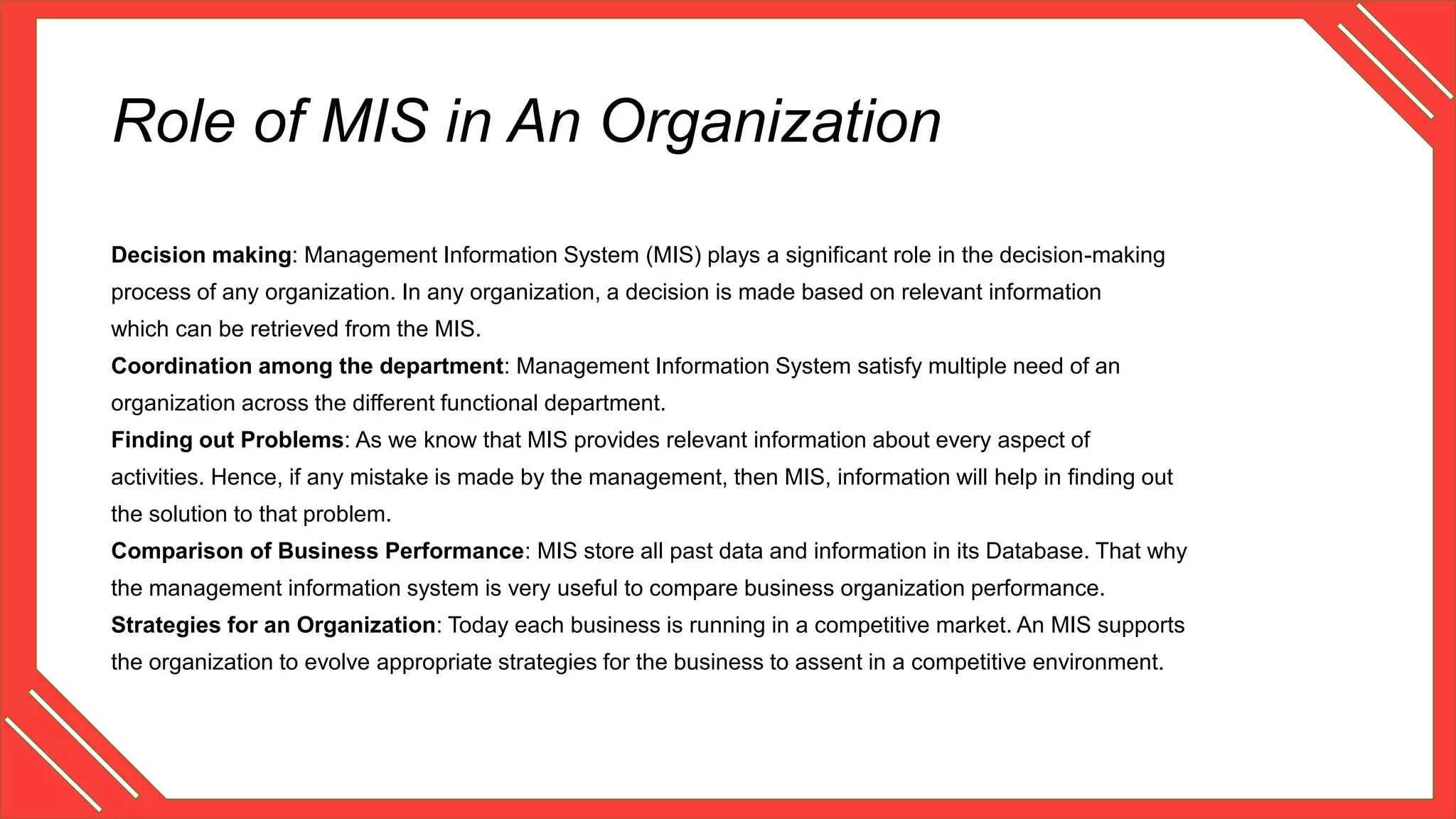 MANAGEMENT INFORMATION SYSTEM | PPT
