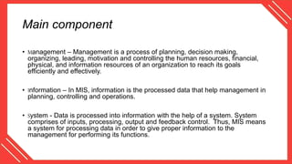MANAGEMENT INFORMATION SYSTEM | PPT