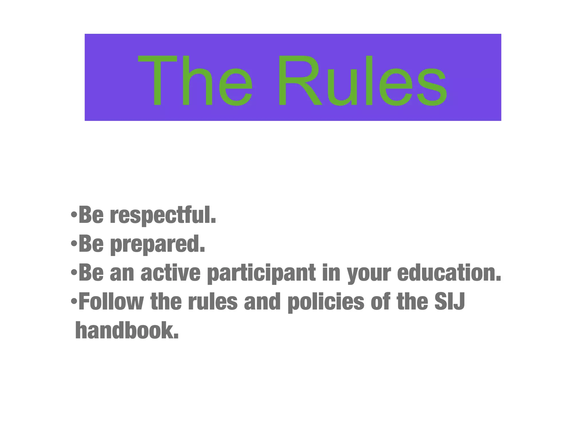 6th Grade Procedures Slideshow | PPT