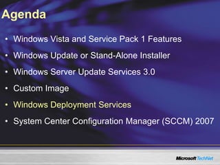 Deploying Windows Vista Service Pack 1 | PPTX