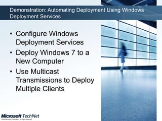 Windows 7 Deployment Enhancements | PPTX