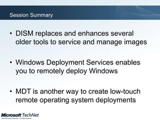 Windows 7 Deployment Enhancements | PPTX