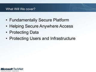 Microsoft Windows 7 Enhanced Security And Control | PPTX