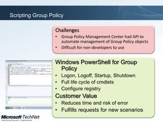 Automating Desktop Management with Windows Powershell V2.0 and Group Policy Management | PPT