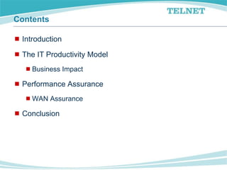 Telnet's IT Productivity Model For Nigeria | PPTX | Computer Networking | Computing