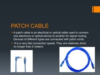 Cables in Computer Networks | PPT