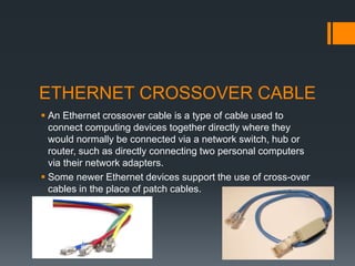 Cables in Computer Networks | PPT