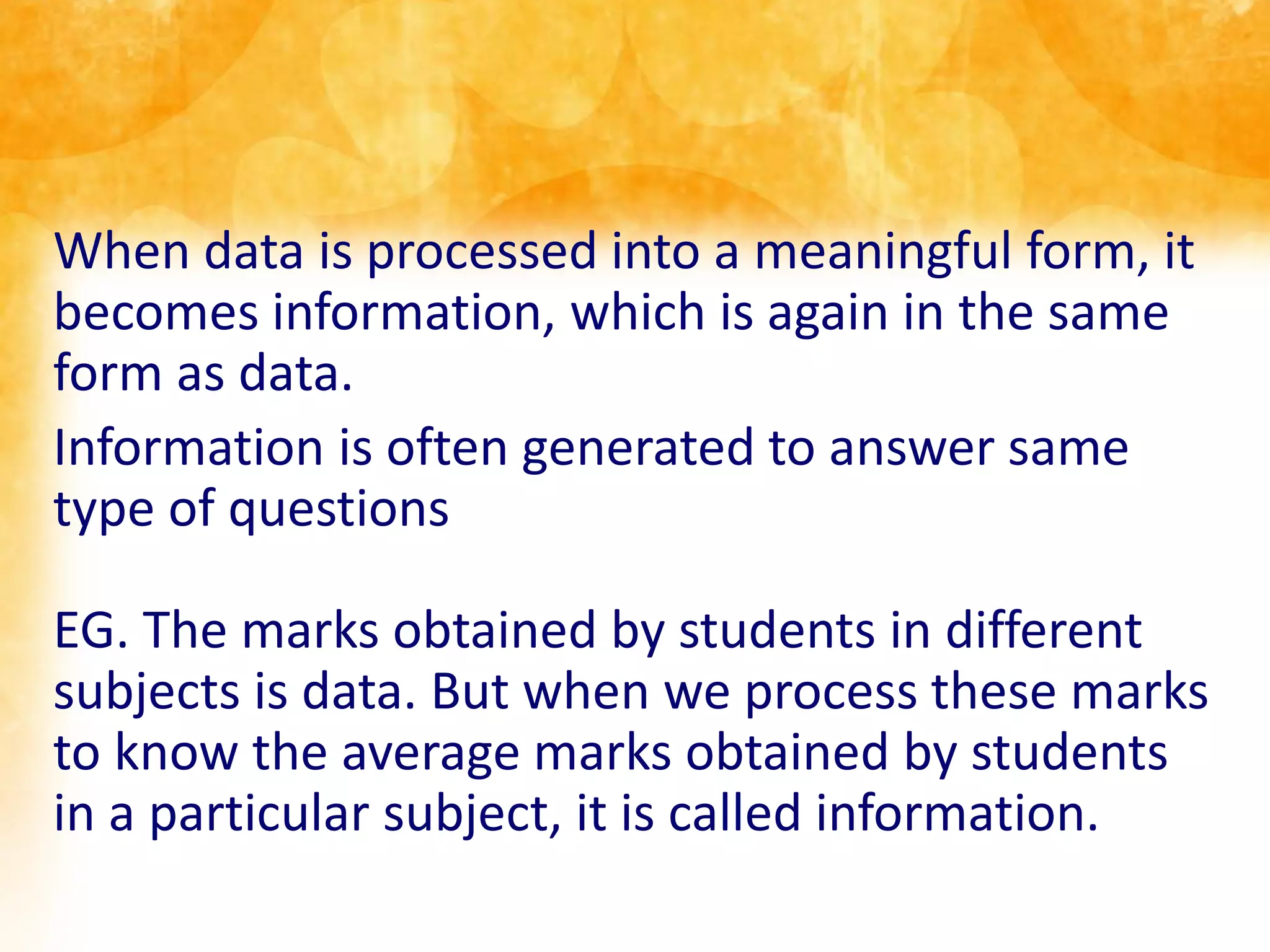 The concept of information | PPTX