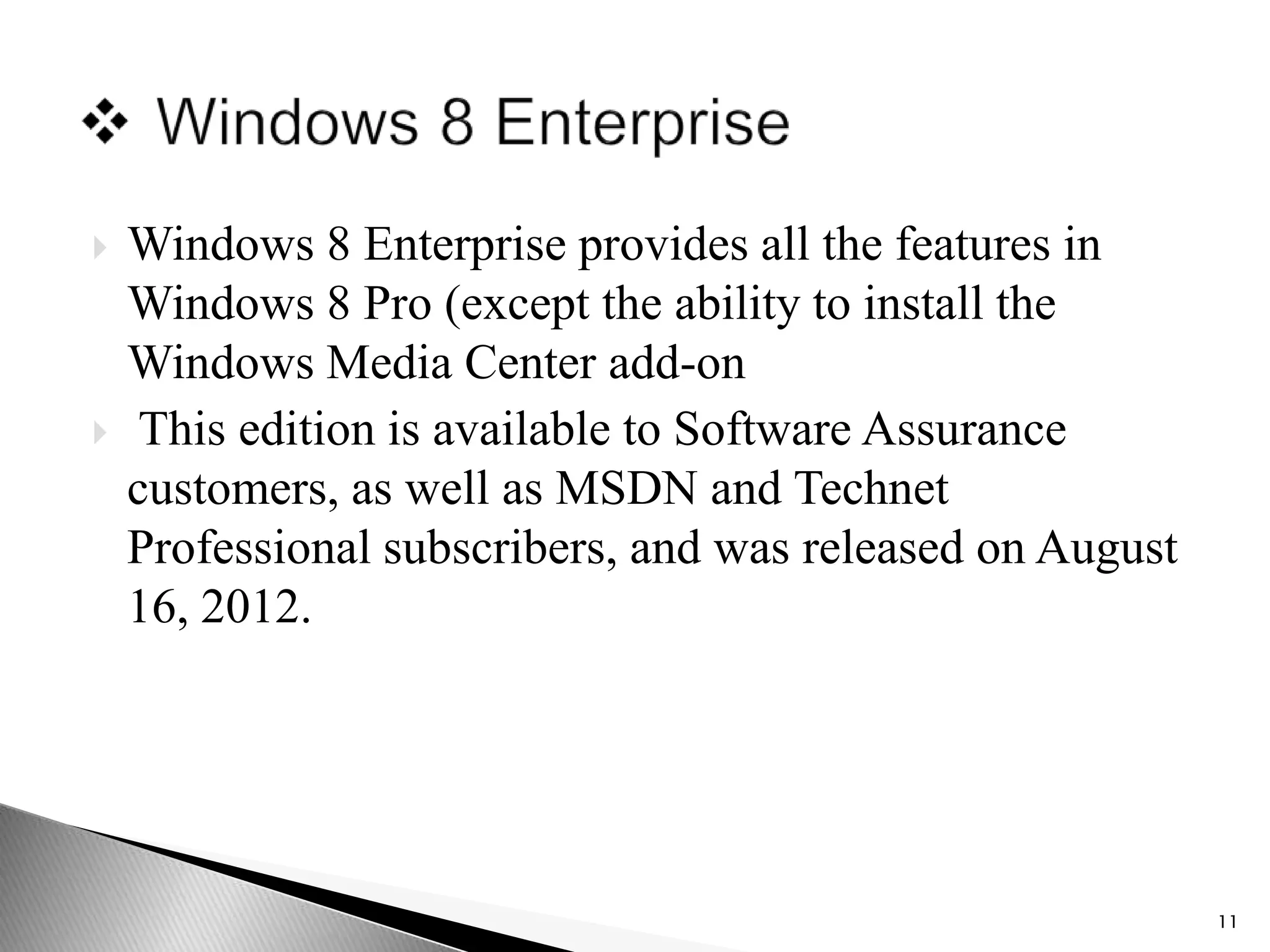 Introduction To Windows 8 ( My First Ever Presentation In University ) | PPTX