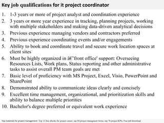 It project coordinator | PPT