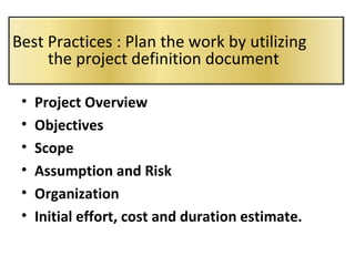 It project management and best practices | PPT