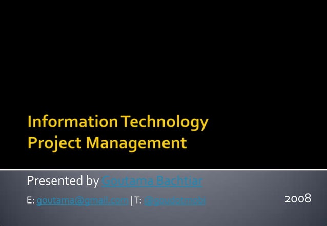 Information Technology Project Management | PPSX | Human Resources ...