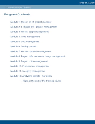 It project manager | PDF | IT and Internet Support | Internet