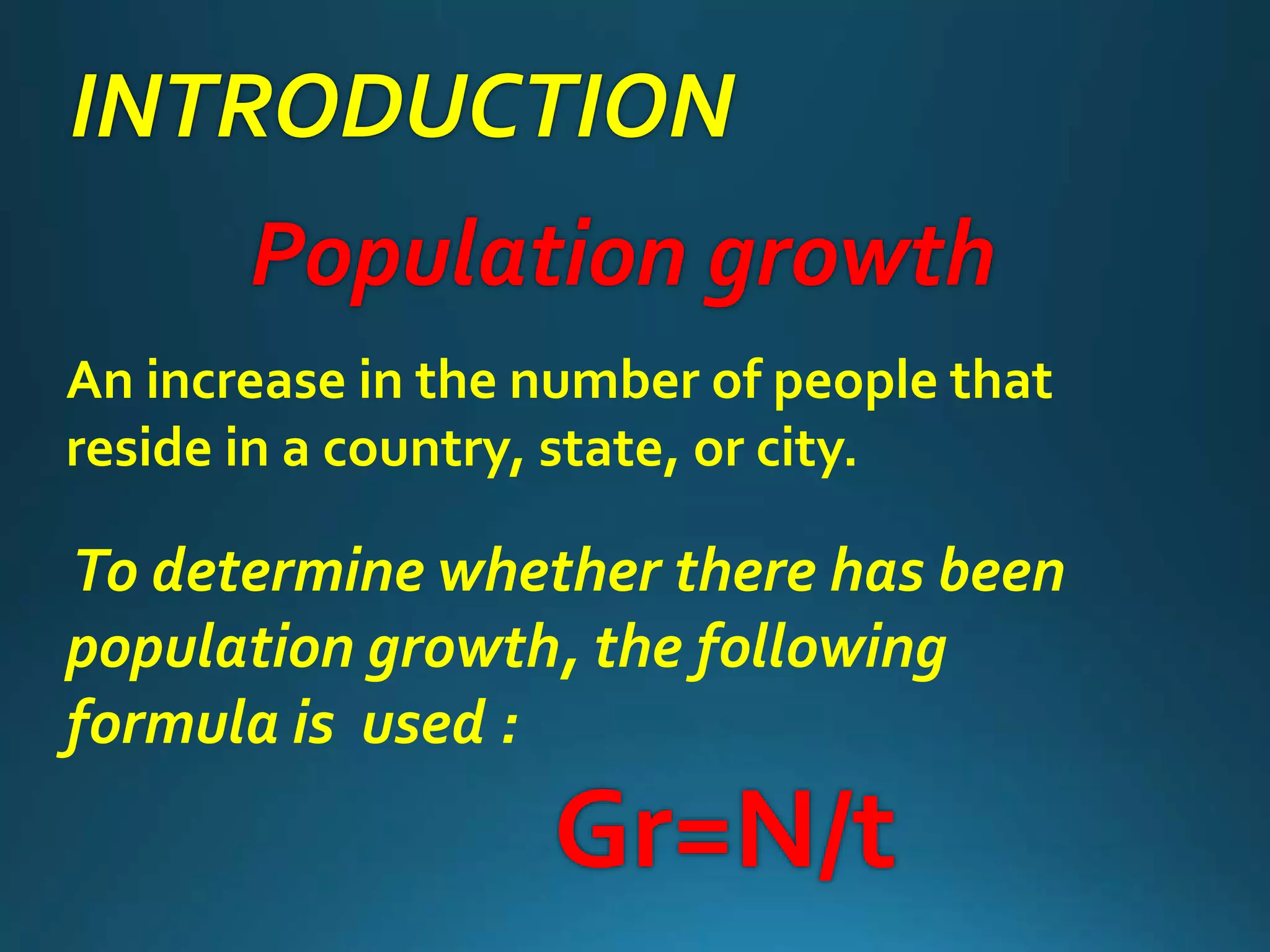 analysis of population growth | PPT