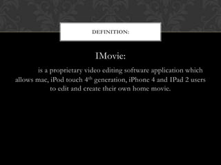 IMOVIE - IT project | PPTX