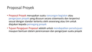 Menyusun Proposal Manajemen Proyek Software | PPTX