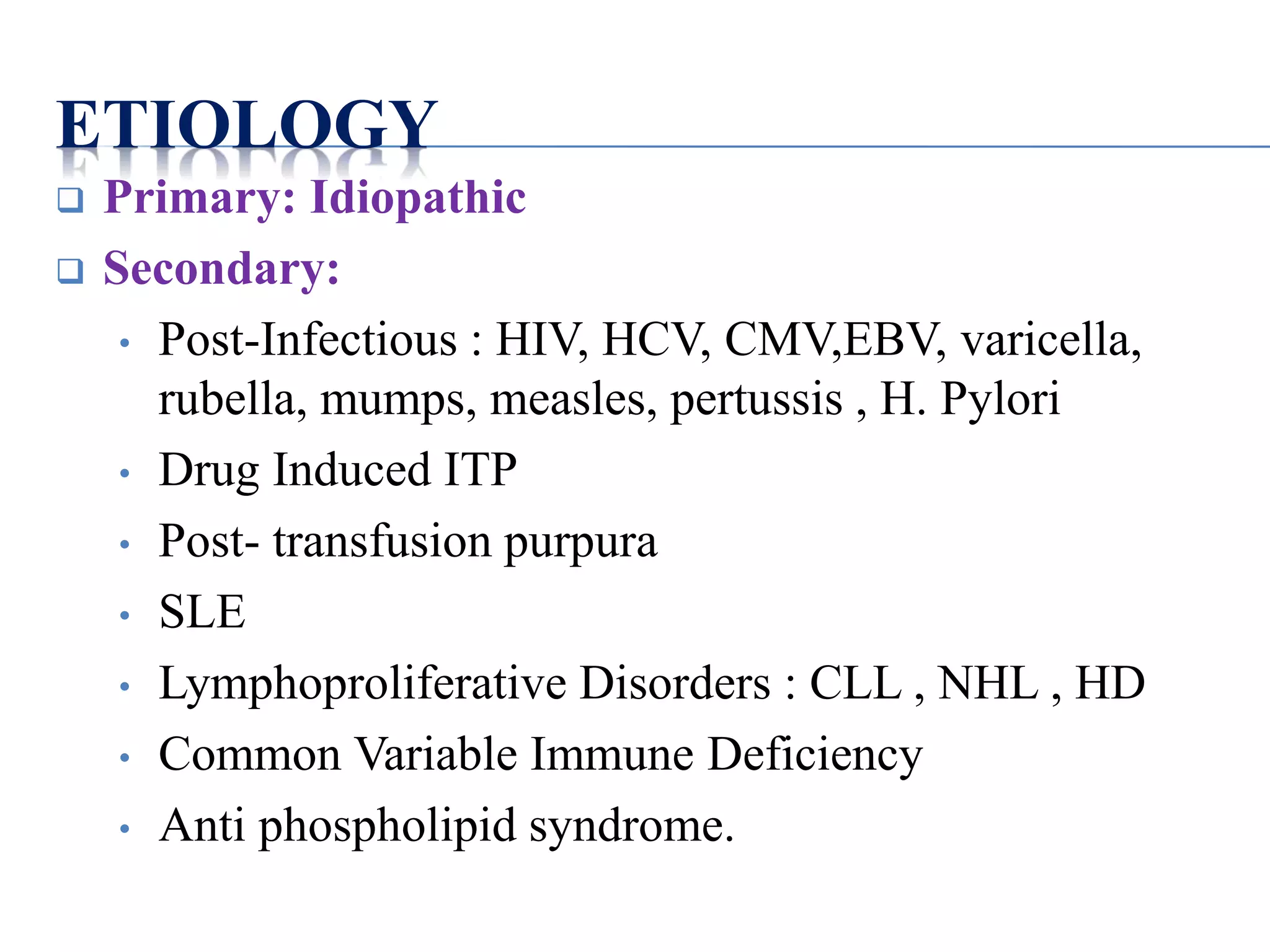 Immune Thrombocytopenia (ITP) | PPTX