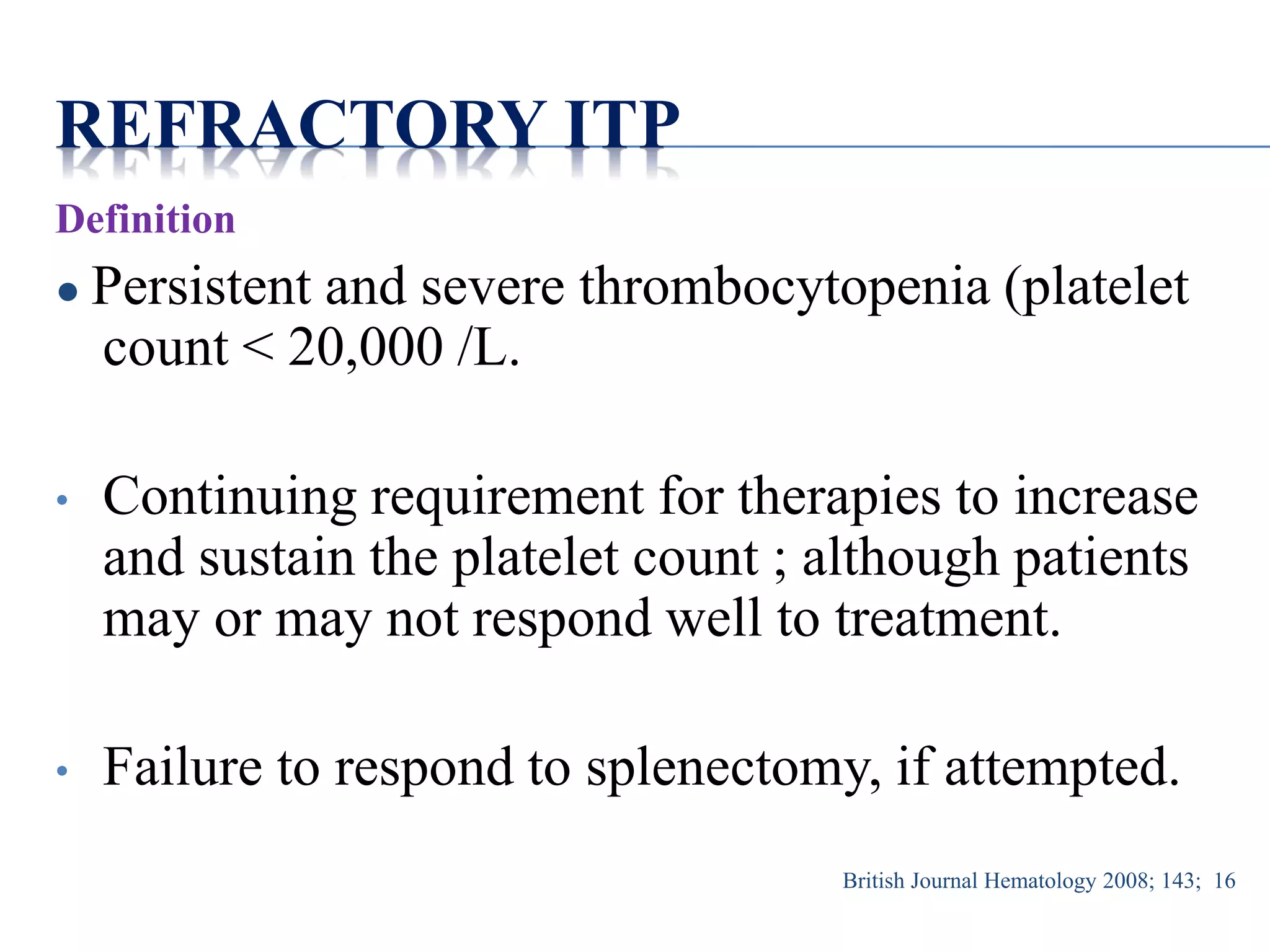 Immune Thrombocytopenia (ITP) | PPTX