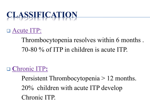 Immune Thrombocytopenia (ITP) | PPTX