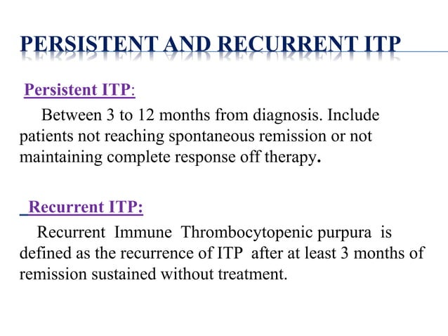 Immune Thrombocytopenia (ITP) | PPTX