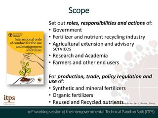 The International Code of Conduct for the Sustainable Uee and ...