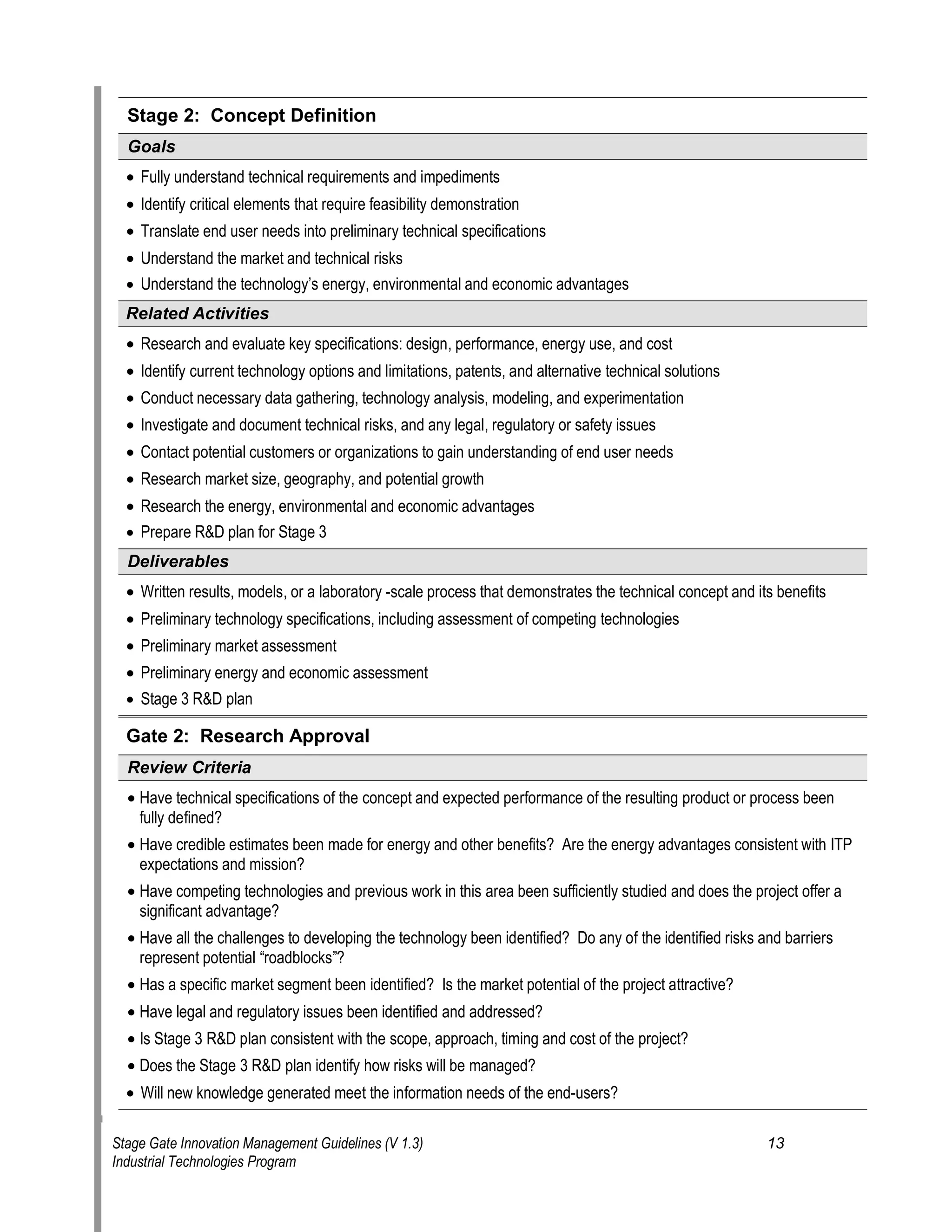 Dr Dev Kambhampati | Stage Gate Innovation Management | PDF