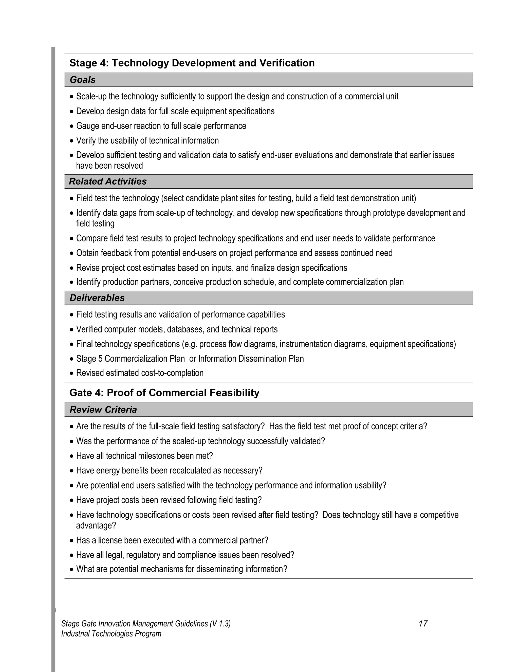 Dr Dev Kambhampati | Stage Gate Innovation Management | PDF