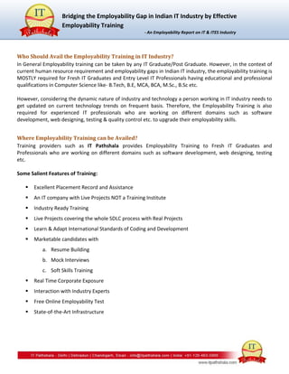 Employability Gap In Indian IT Industry | PDF | Job Market | Economy