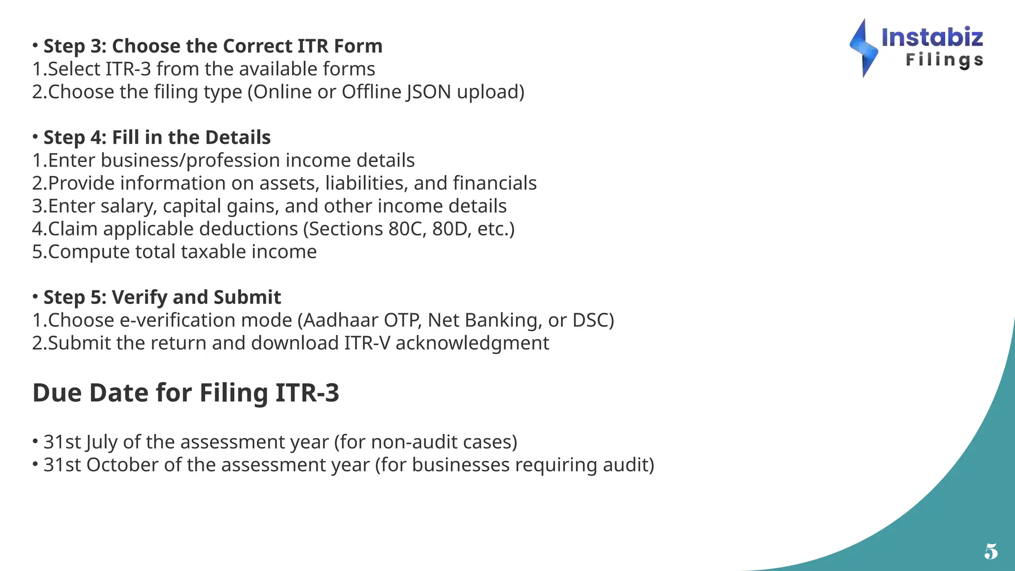 ITR-3 Filing Made Easy: A Step-by-Step Approach | PPTX