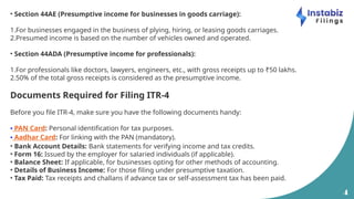 Simplified Steps for ITR-4 Return Filing | PPTX