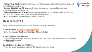 Key Steps to Successfully File Your ITR-5 Return | PPTX